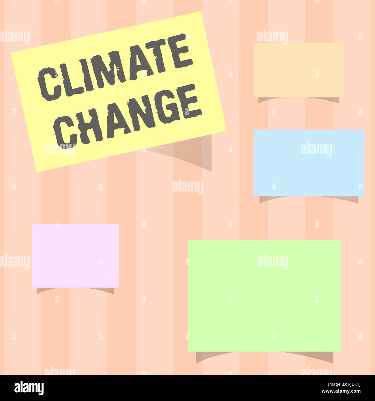 Handwriting text Climate Change. Concept meaning Increase in global ...