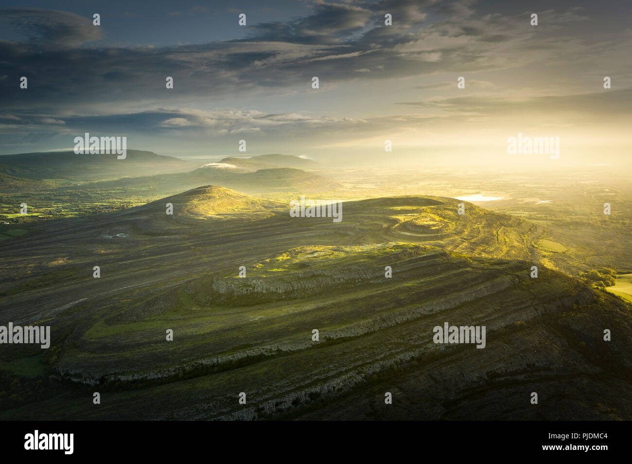 Mullaghmore Burren at sunrise, Fanore, Clare, Ireland Stock Photo - Alamy