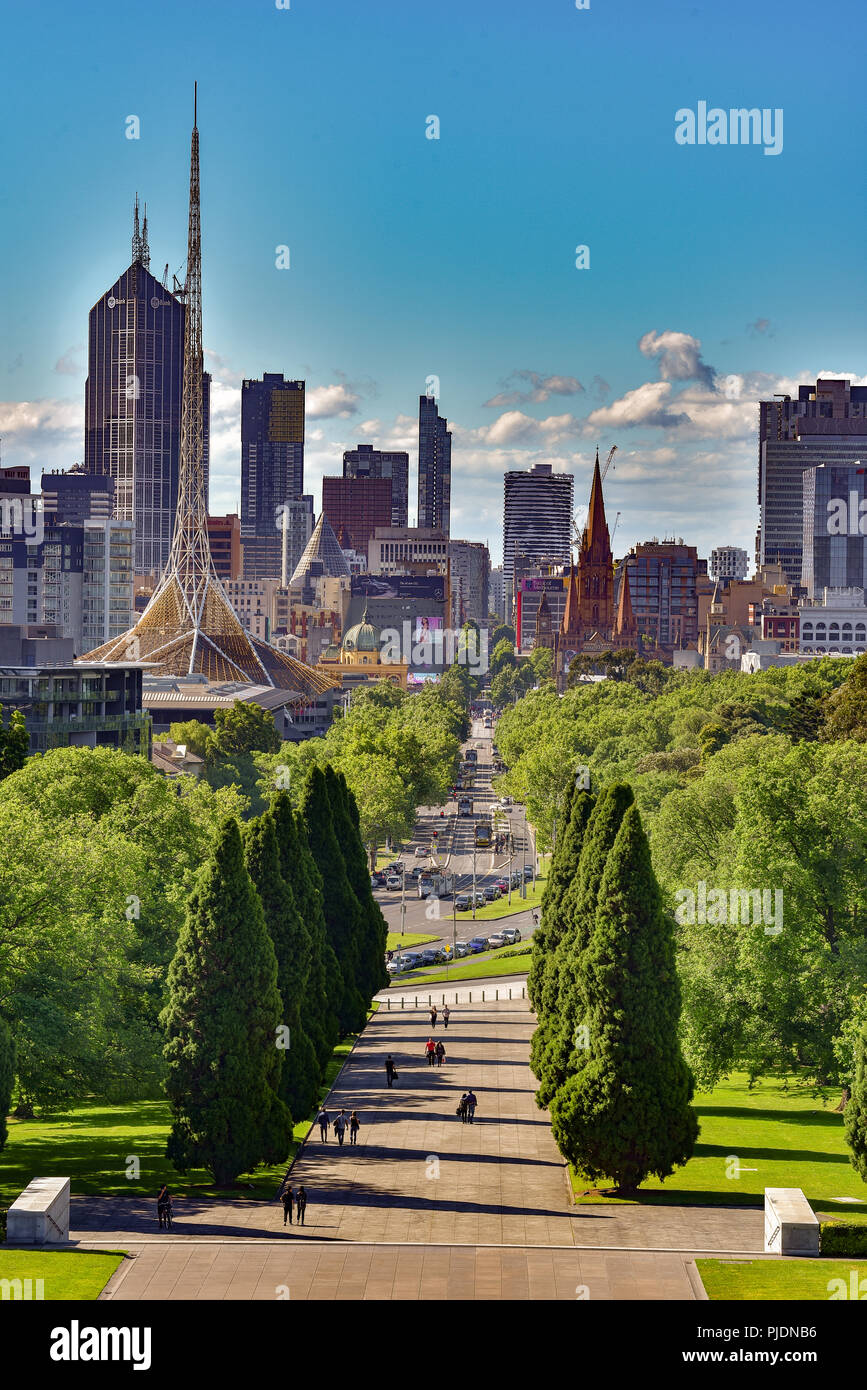 View of Melbourne city skyline Stock Photo - Alamy