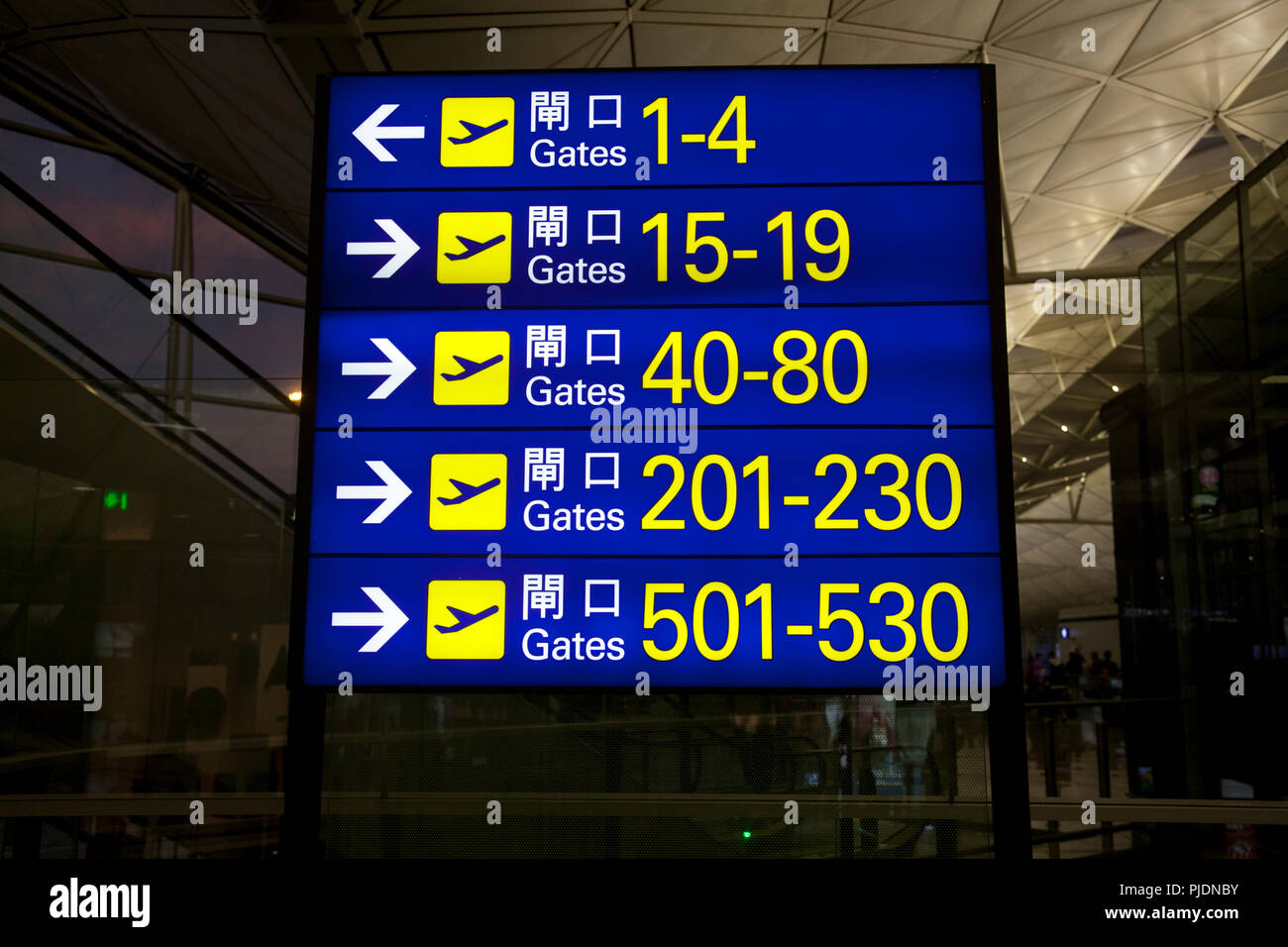departure gate direction board terminal 1 hong kong international ...