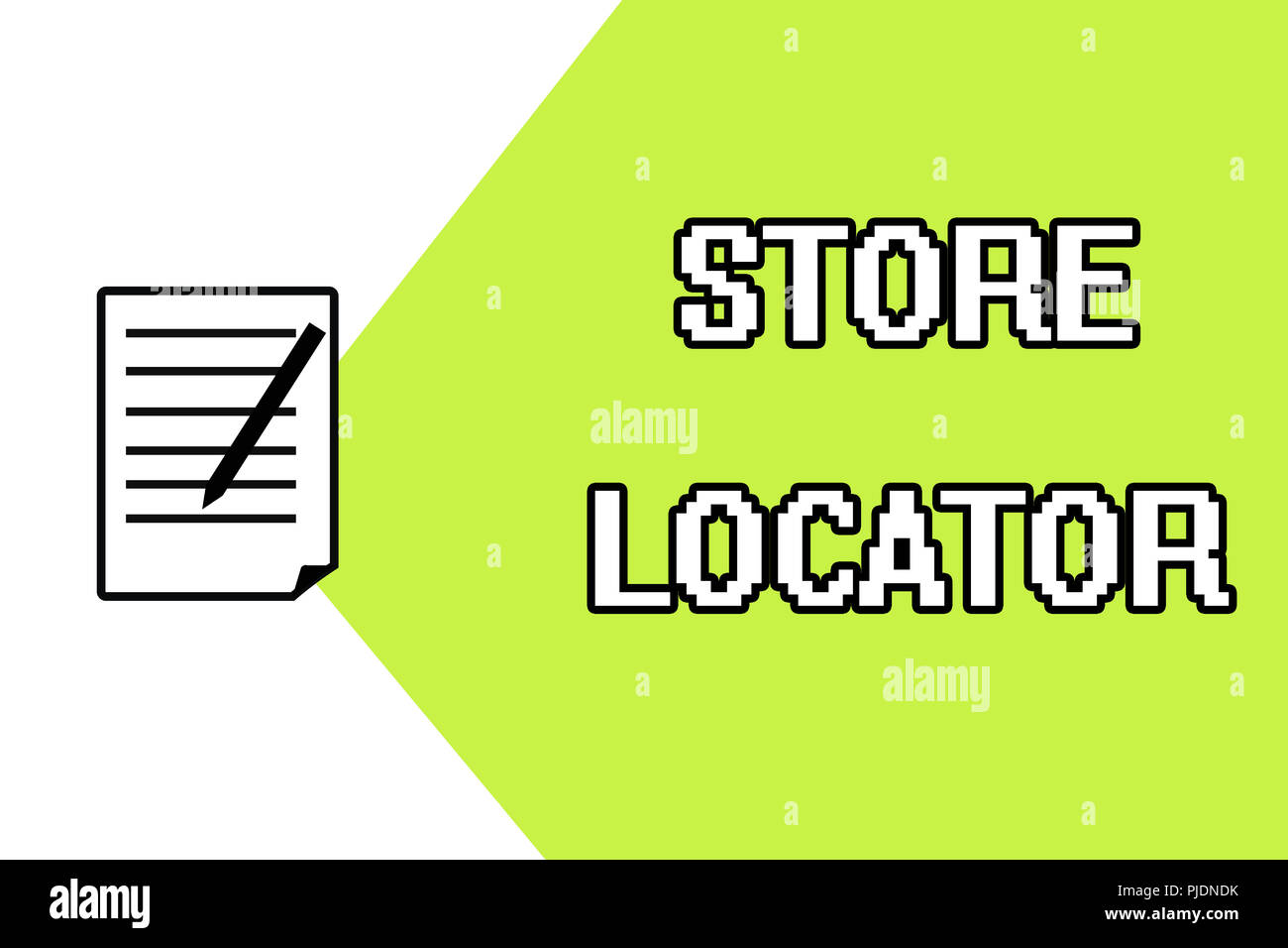 Handwriting text writing Store Locator. Concept meaning to know the ...