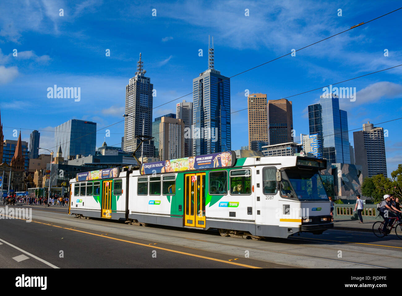 Tram network, the public transport in Melbourne Stock Photo - Alamy