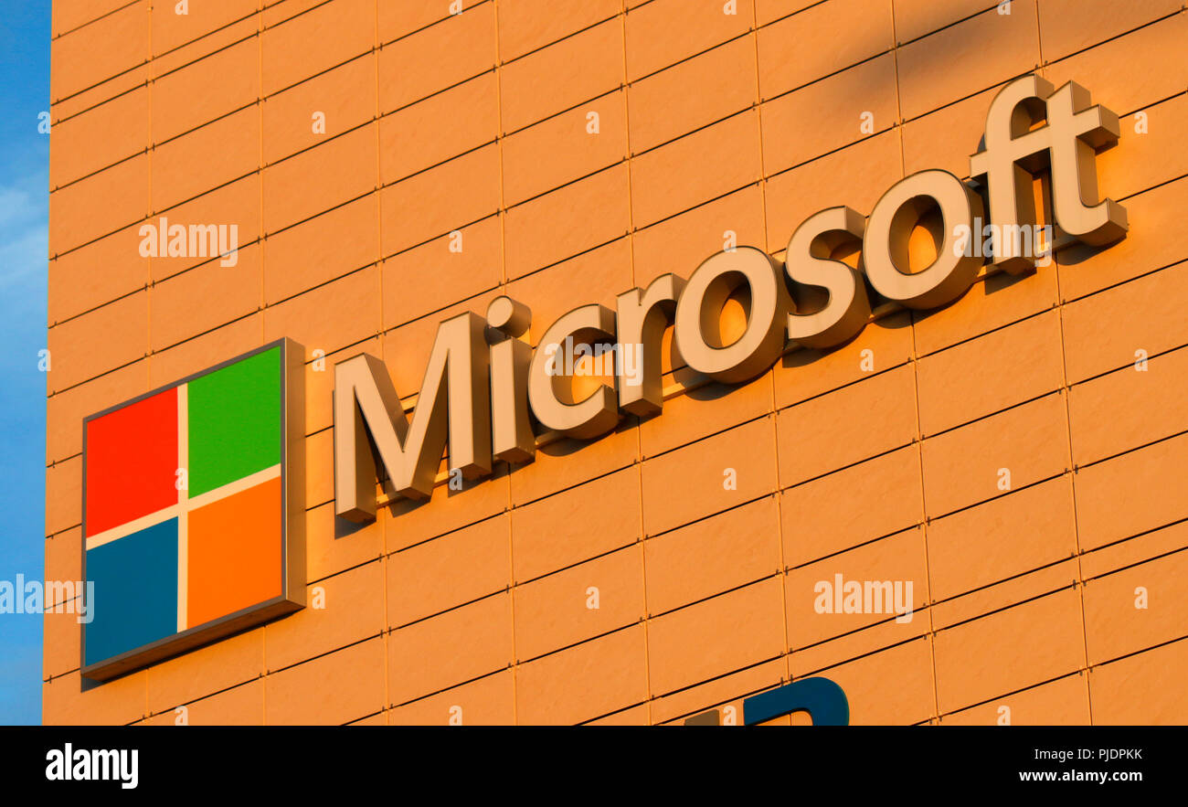 Logo - Markenname/ brand name: Microsoft, Reykjavik, Island Stock Photo ...