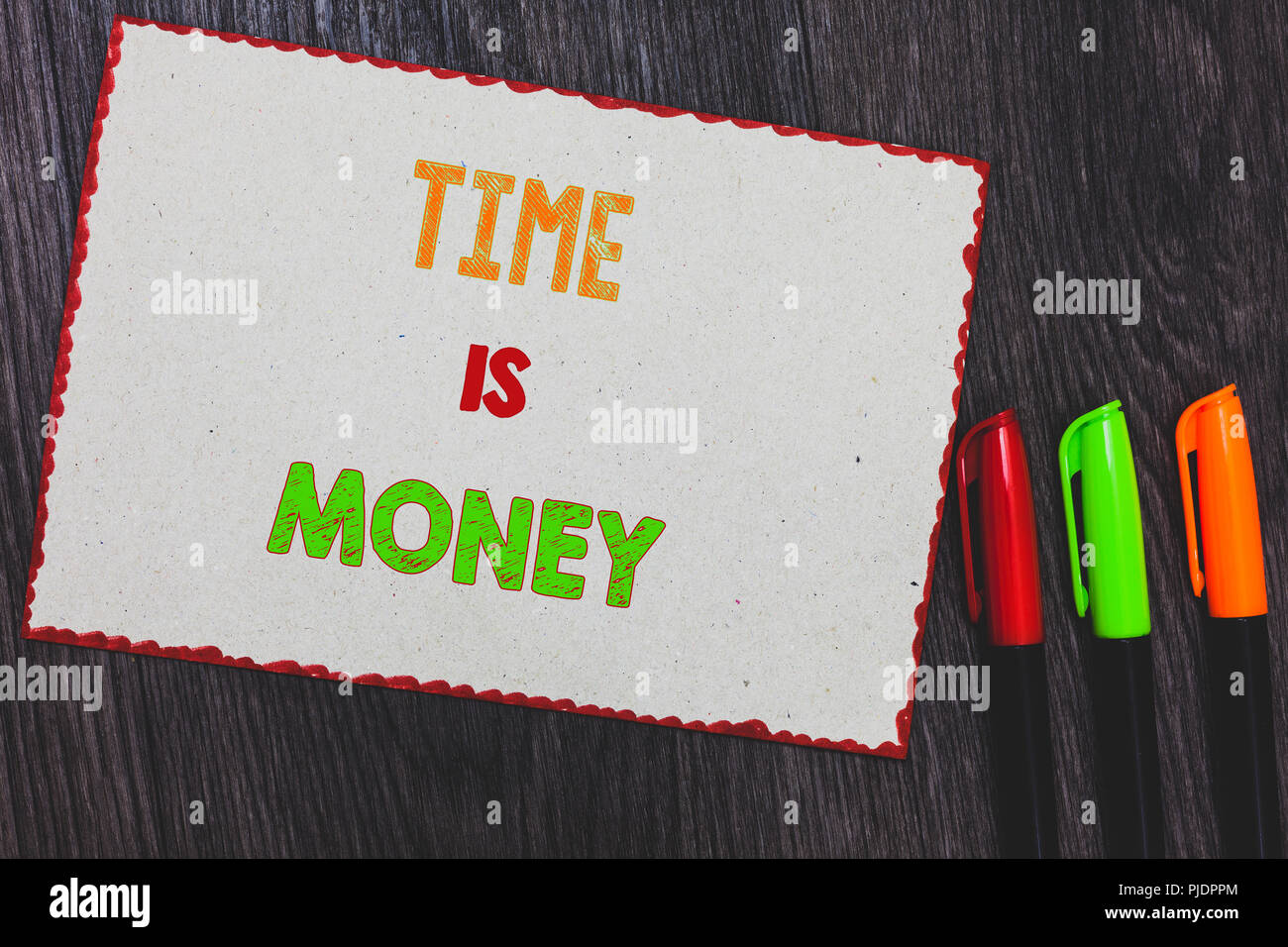 Text sign showing Time Is Money. Conceptual photo Better to do things ...
