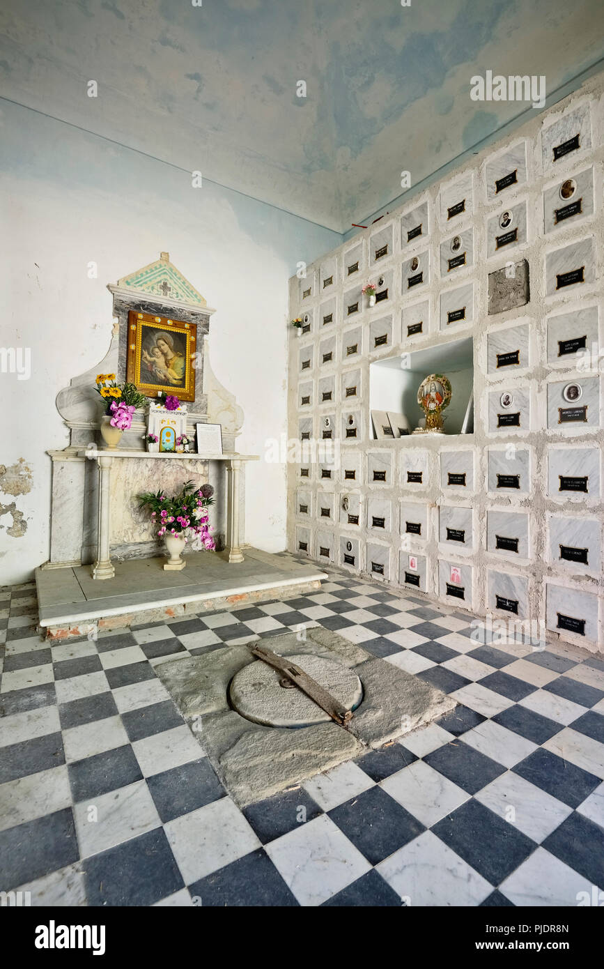 Italy, Liguria, Cinque Terre, Manarola, An indoor section of the town ...