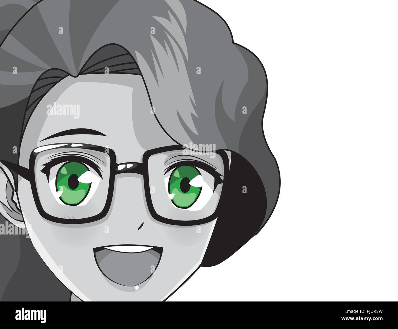 Young anime school student woman Stock Vector Image & Art - Alamy