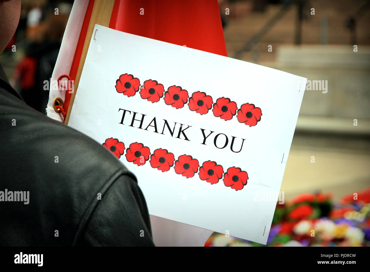 Remembrance Day sign Stock Photo - Alamy