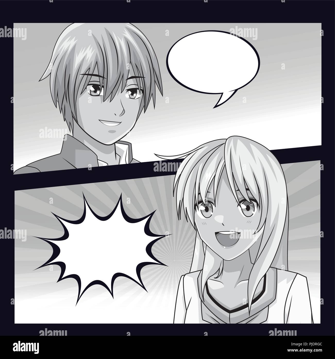 Young manga faces cartoons Stock Vector Image & Art - Alamy