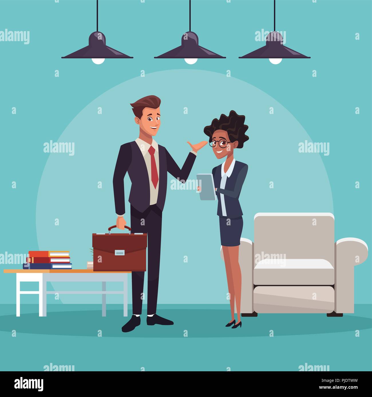 Office coworkers cartoons Stock Vector Image & Art - Alamy