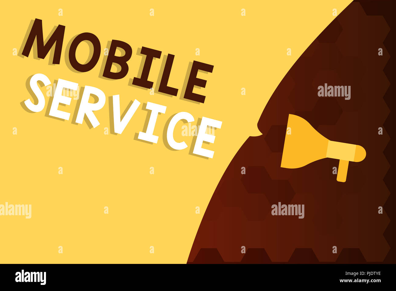 Text sign showing Mobile Service. Conceptual photo Radio communication ...