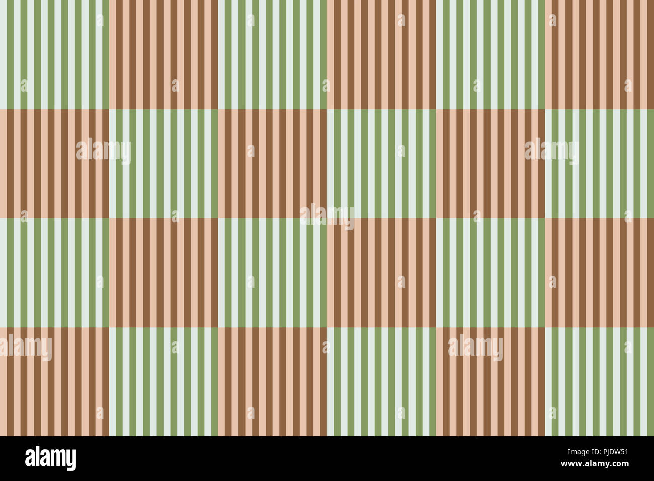 Checkered pattern with vertical striped lines, green and brown colors ...