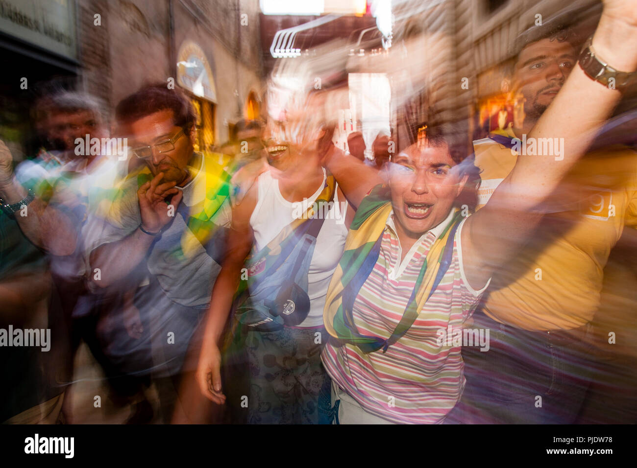The Victorious Bruco Contrada Enroute To The Church of Santa Maria In ...