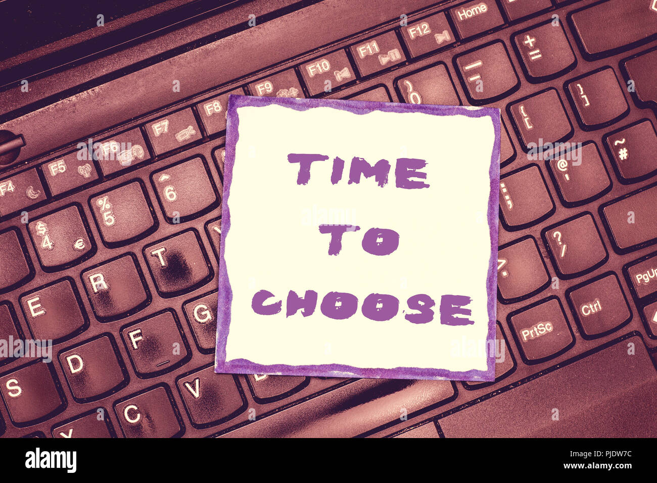 Handwriting text Time To Choose. Concept meaning Judging the merits of ...