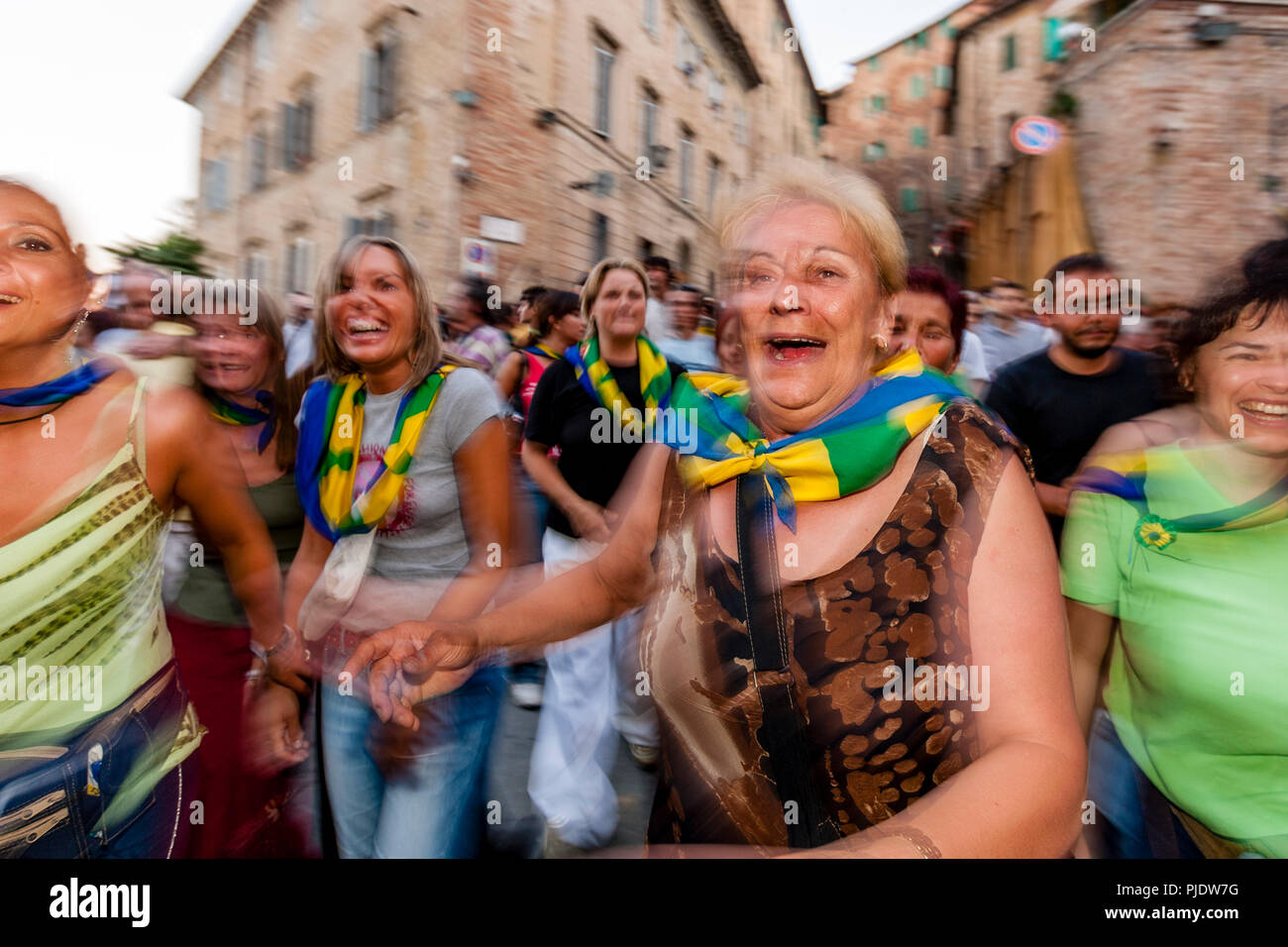 The Victorious Bruco Contrada Enroute To The Church of Santa Maria In ...