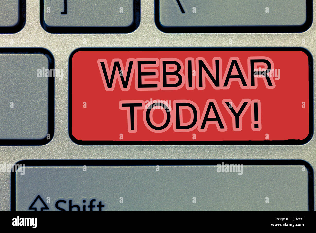 Handwriting text writing Webinar Today. Concept meaning live online ...