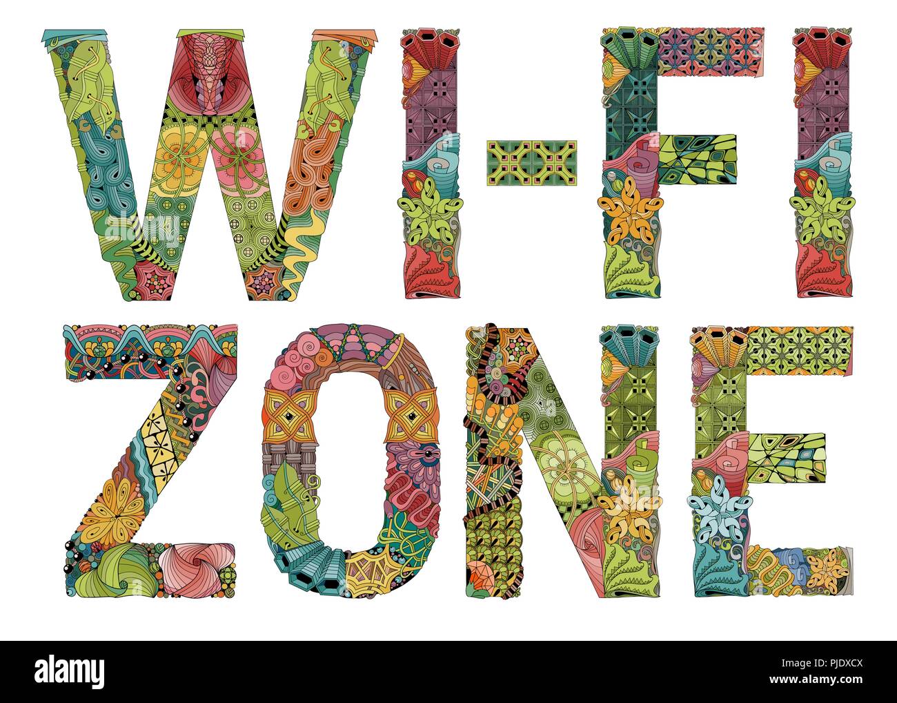 Wi fi icon color drawing Stock Vector Images - Alamy