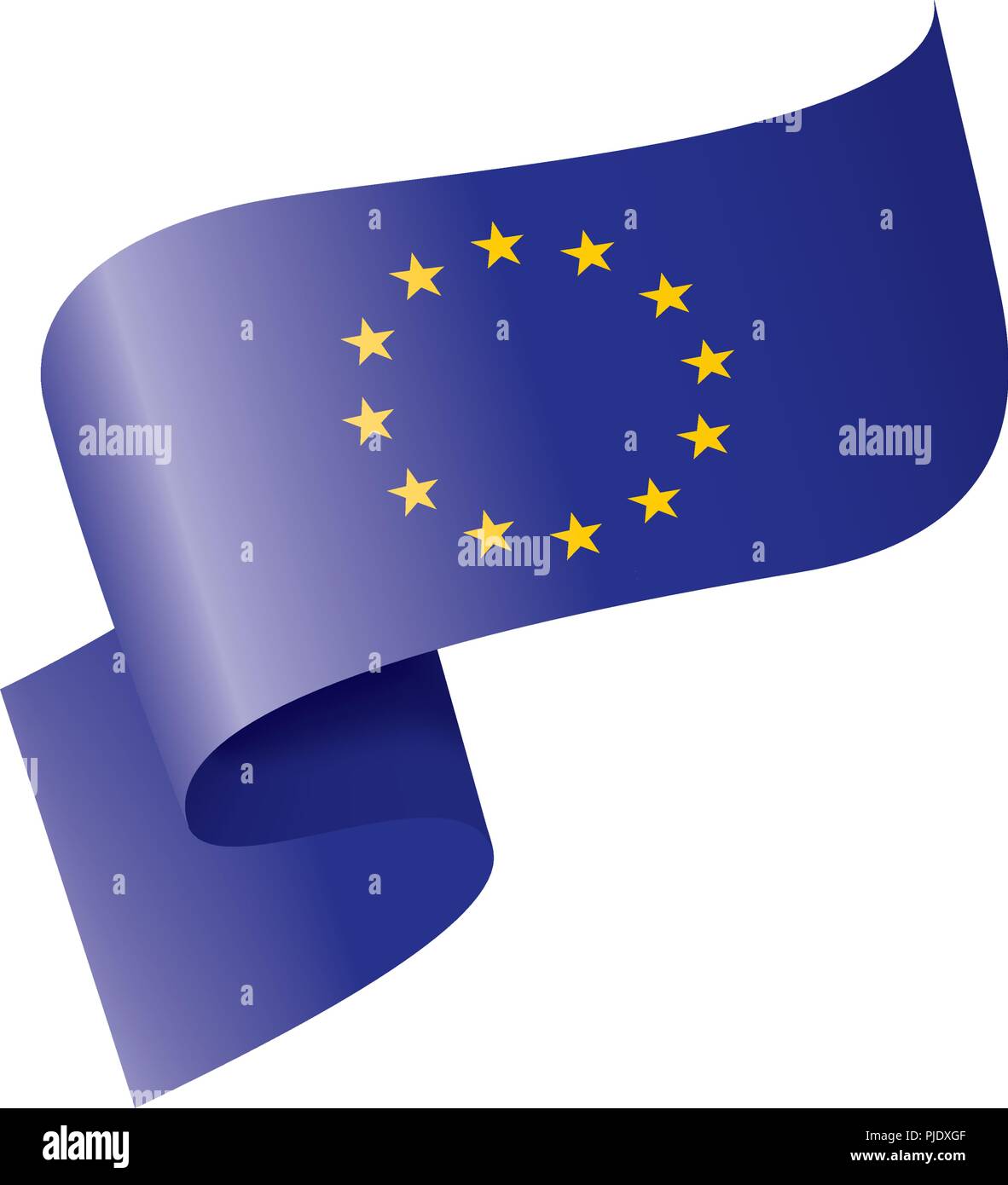 European union flag, vector illustration on a white background Stock ...