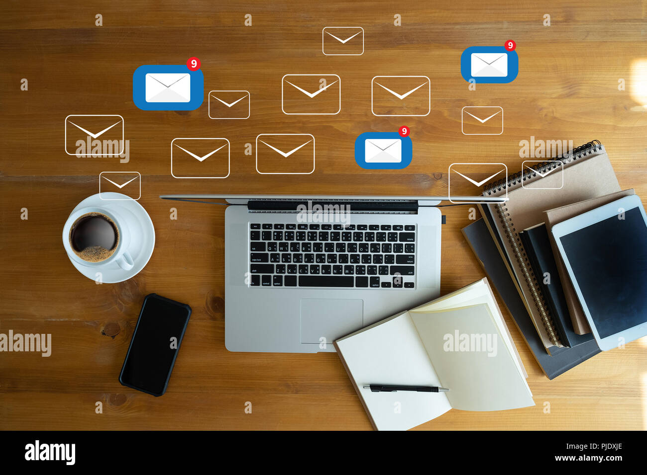 Mail Communication Connection message to mailing contacts phone Global ...