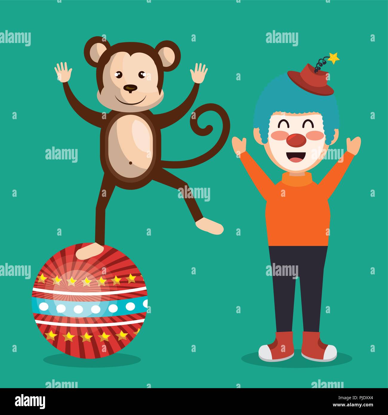 Clown balloon animal Stock Vector Images - Alamy