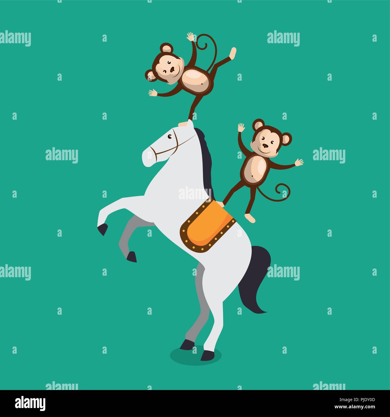 Circus horses Stock Vector Images - Alamy