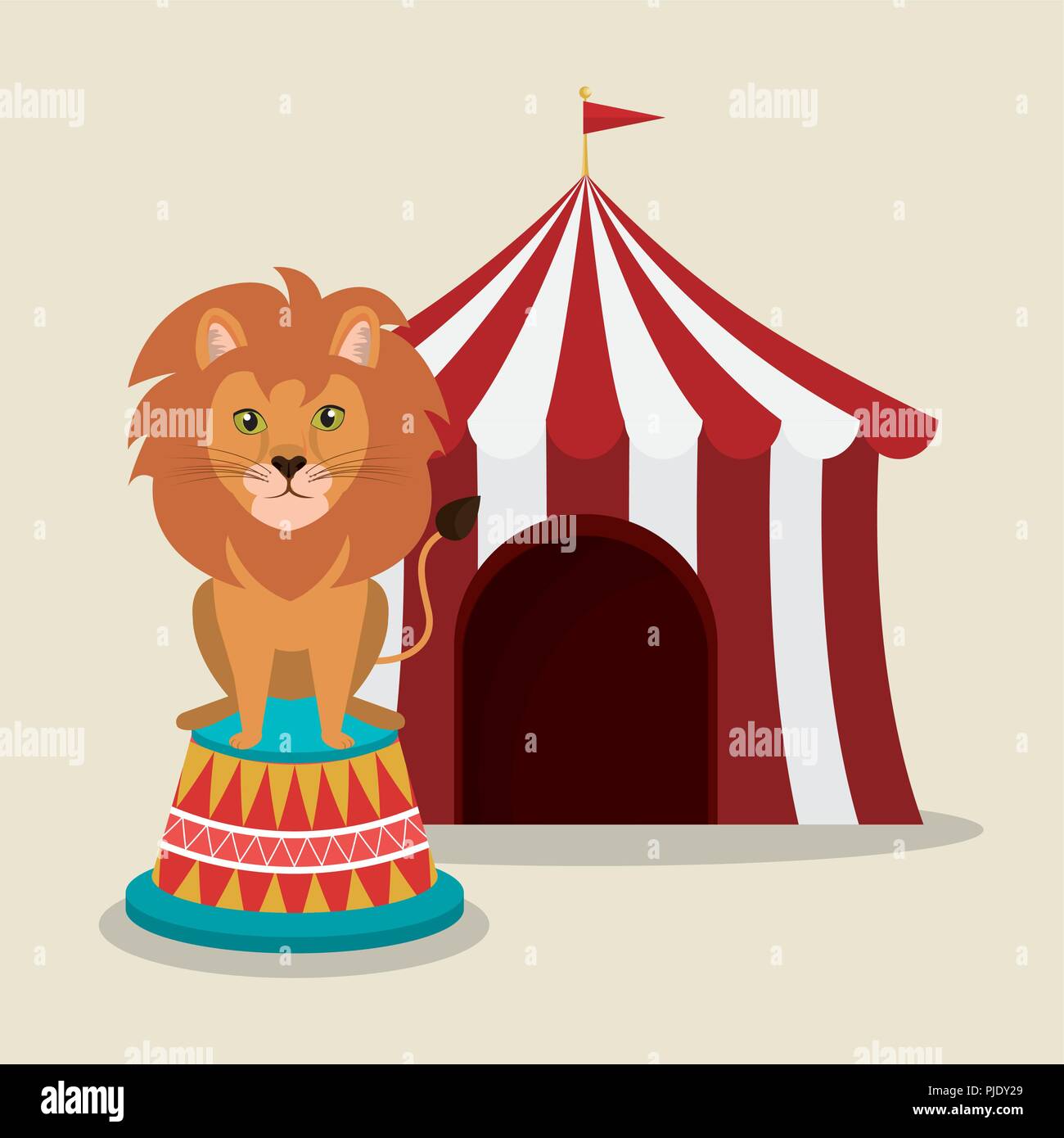 lion circus show icons Stock Vector Image & Art - Alamy