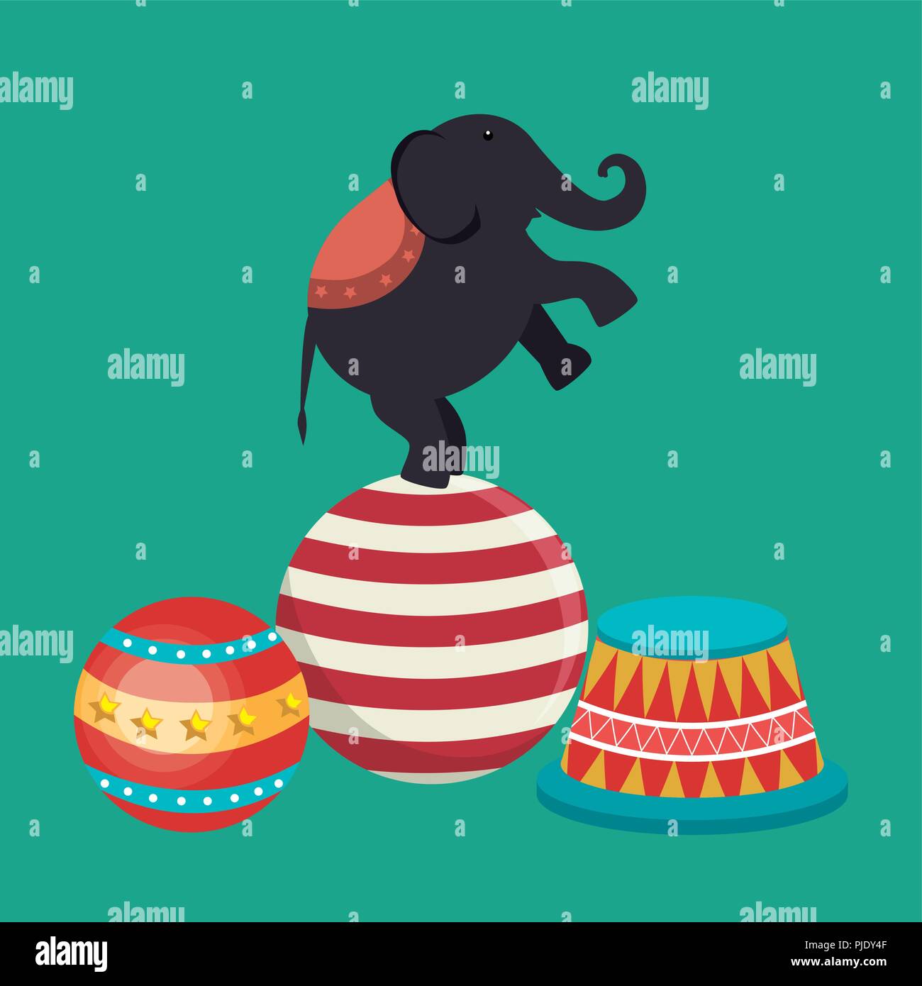 Elephant play ball Stock Vector Images - Alamy