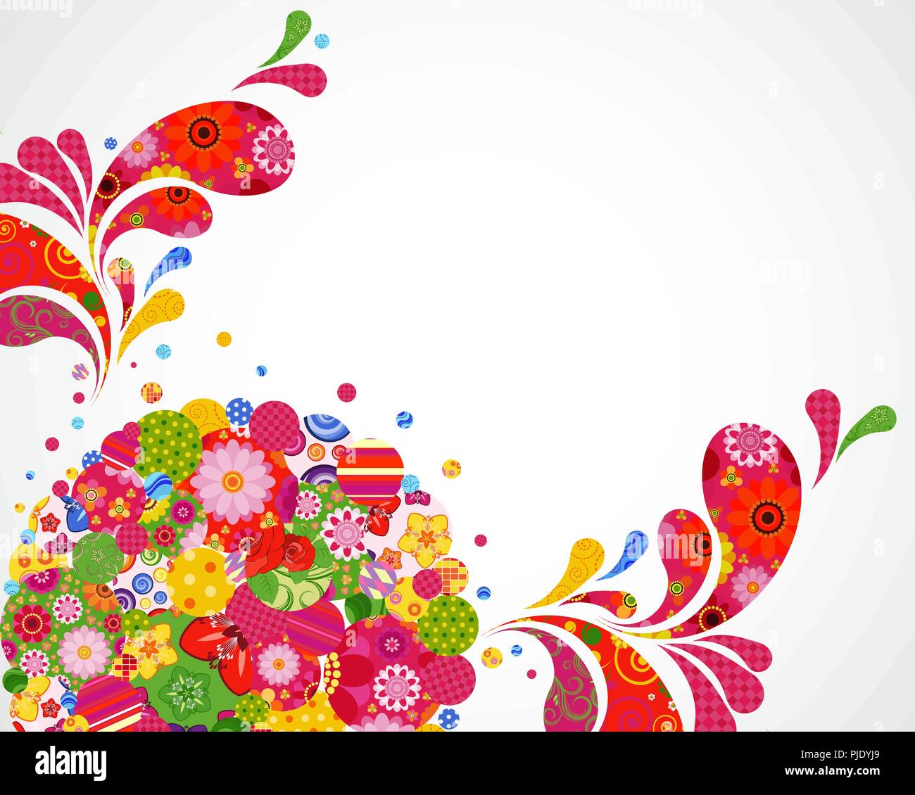 Floral and ornamental background card Stock Vector Image & Art - Alamy