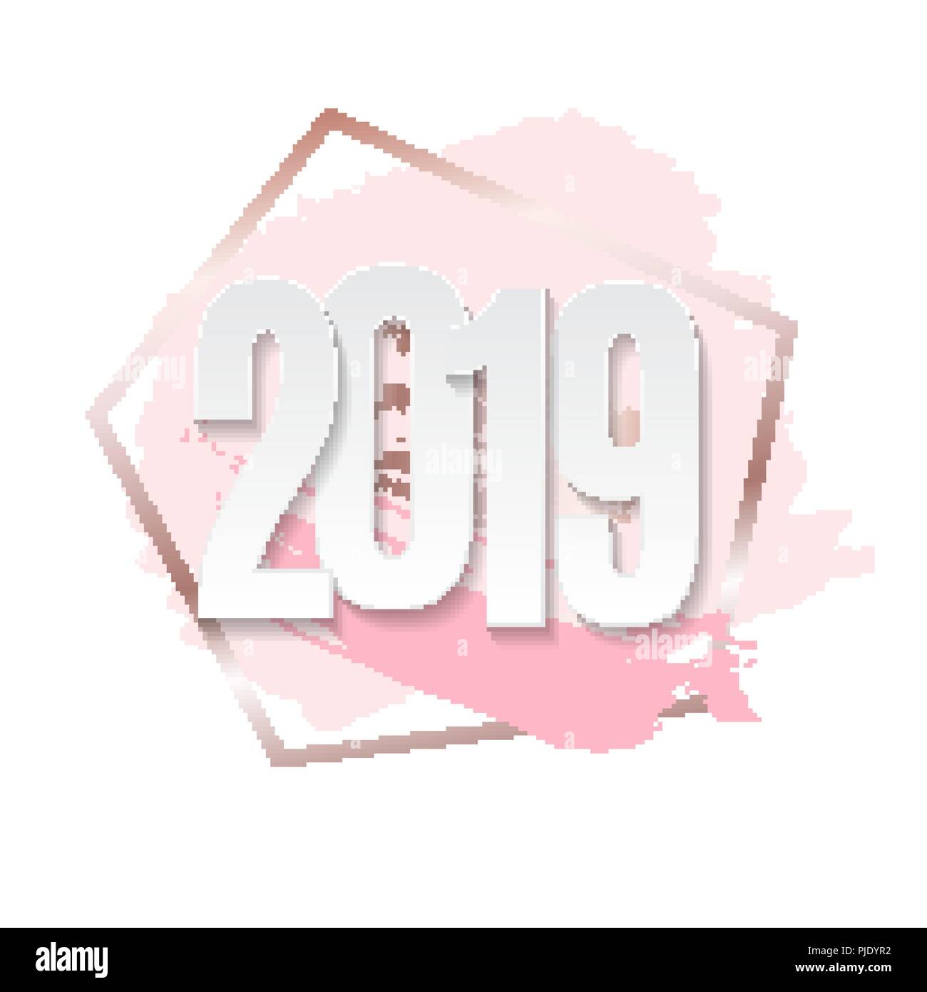 Happy New Year 2019 Background. Vector Illustration Stock Vector Image ...
