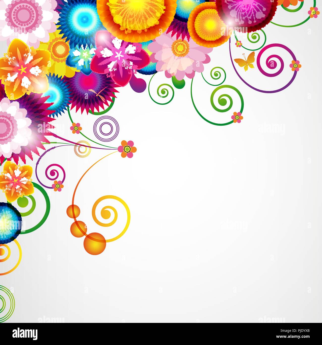 Gift festive floral design background Stock Vector Image & Art - Alamy