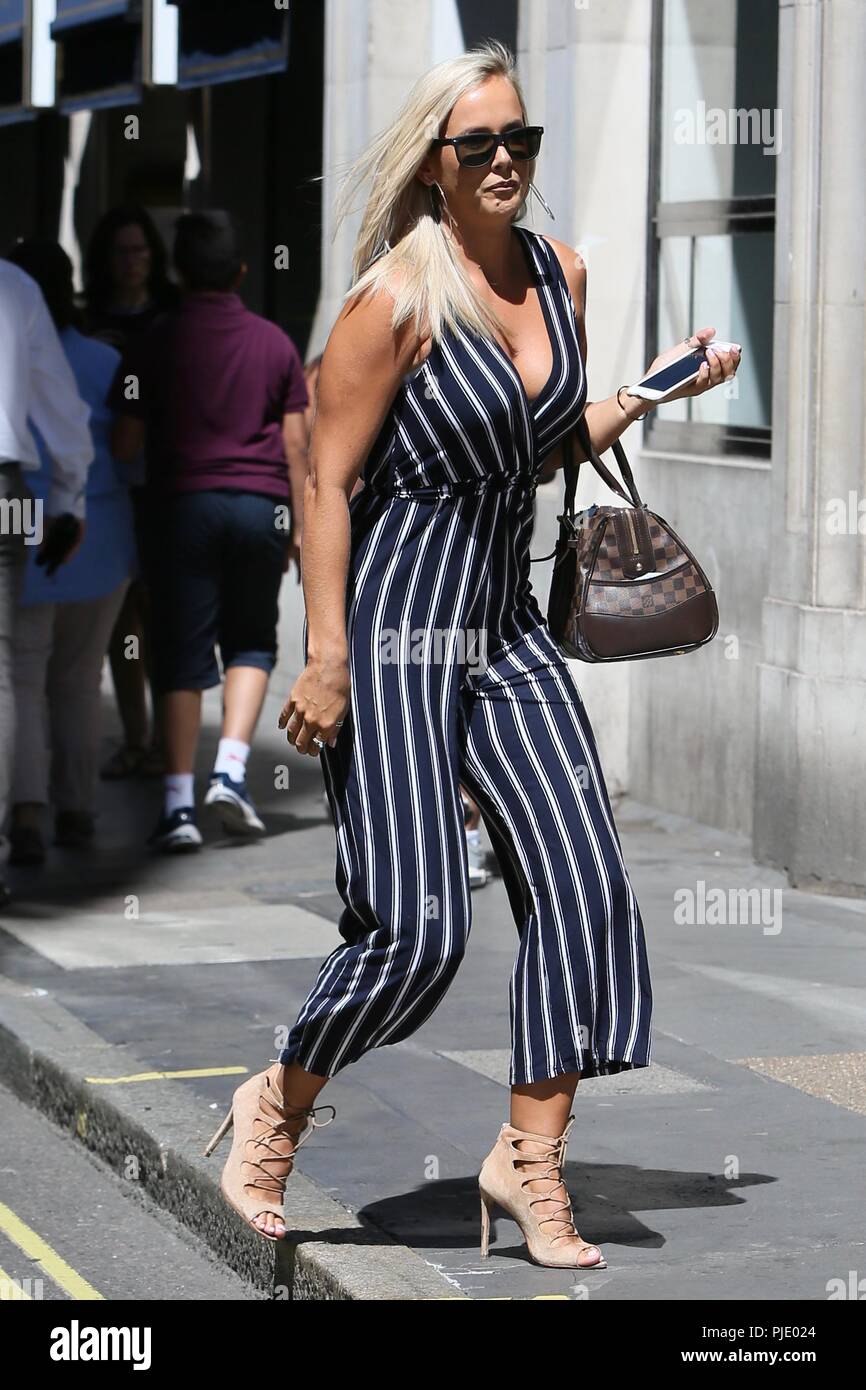 Alexandra Cane and her mother Janice seen leaving Bauer Media, London ...