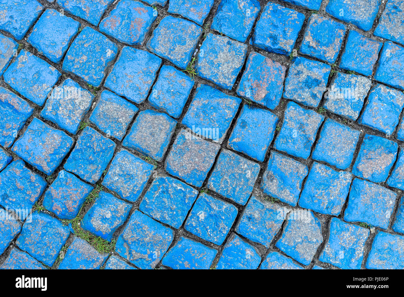 Blue paving stone for use as a background Stock Photo - Alamy