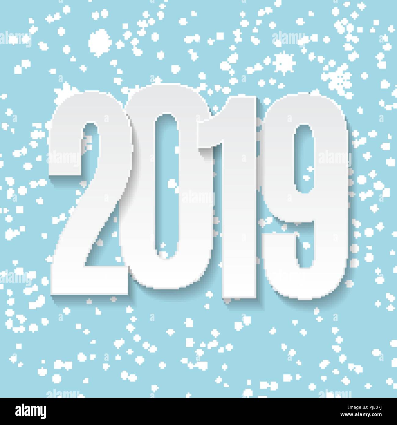 Happy New Year 2019 Background. Vector Illustration Stock Vector Image ...