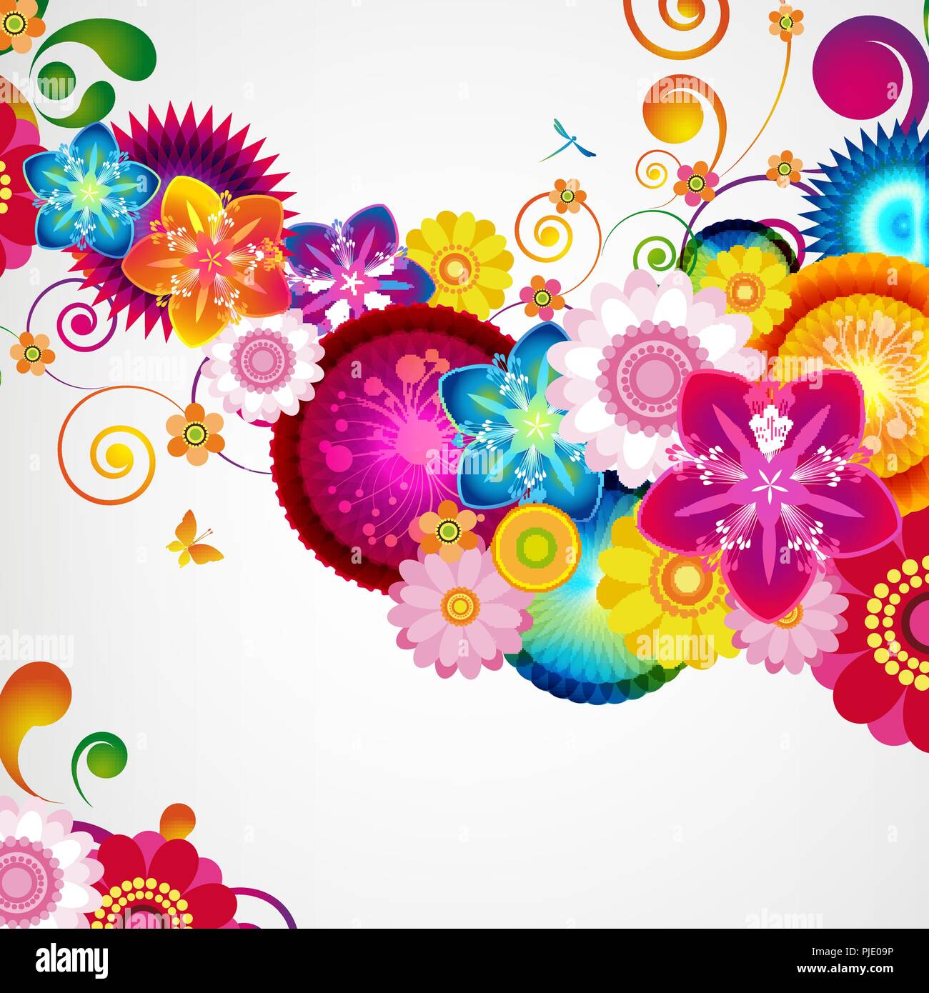 Gift festive floral design background Stock Vector Image & Art - Alamy