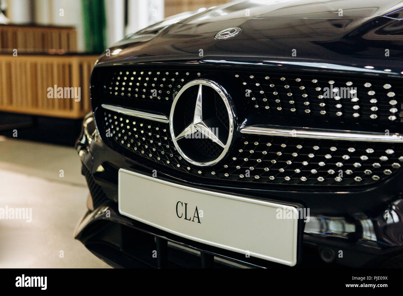 Black mercedes benz cla hi-res stock photography and images - Alamy