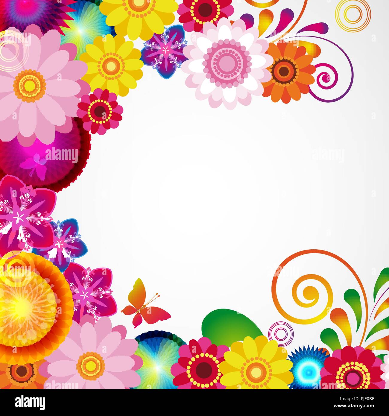 Gift festive floral design background Stock Vector Image & Art - Alamy