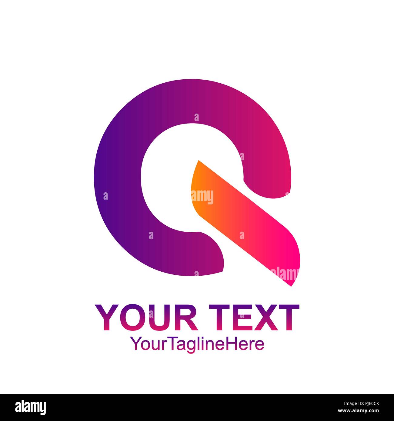 Initial letter Q logo template colorful circle design for business and ...