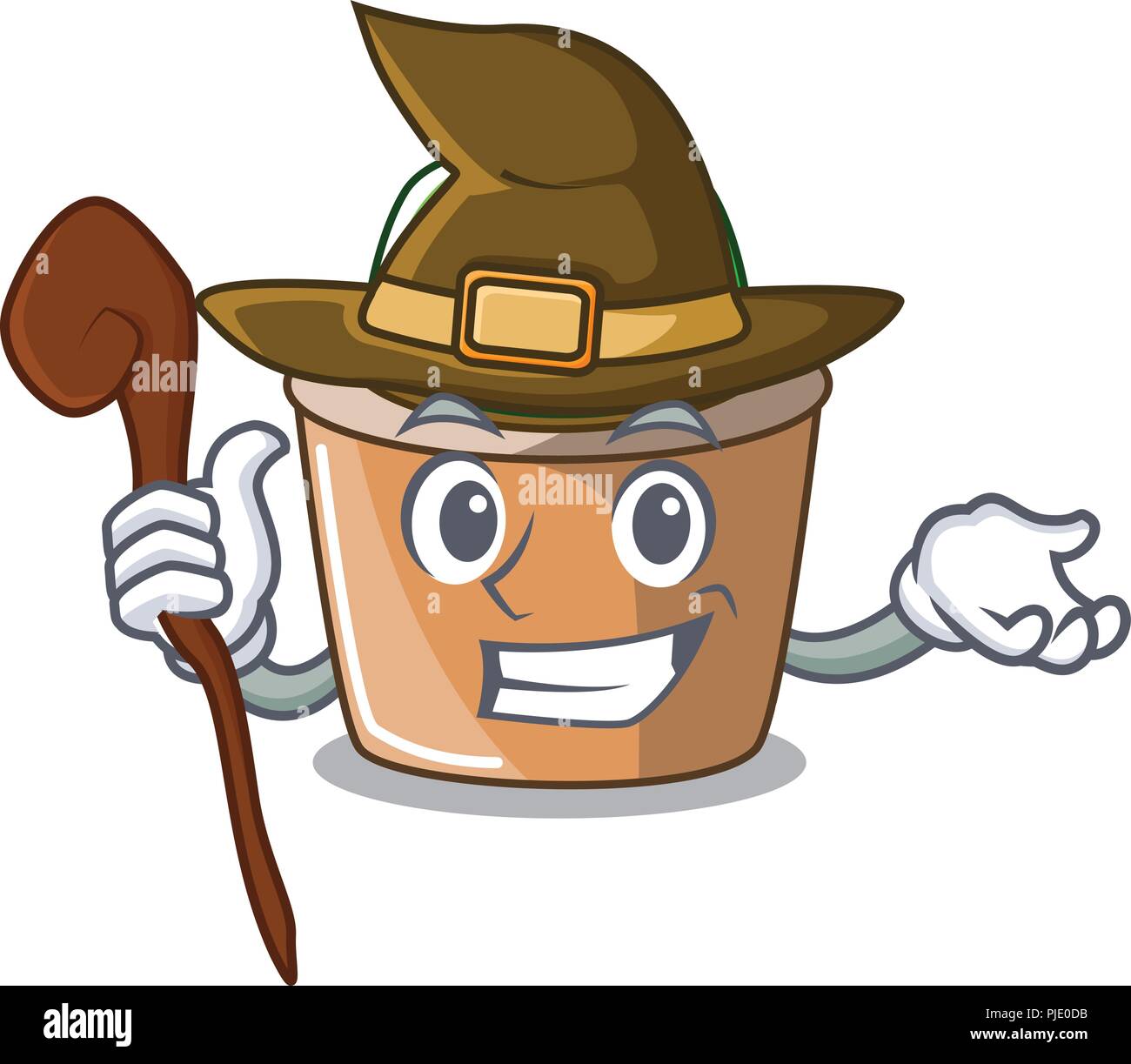 Witch cartoon star cactus in flower pot Stock Vector Image & Art - Alamy