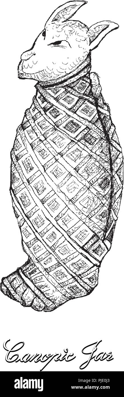 Canopic Jars Drawing