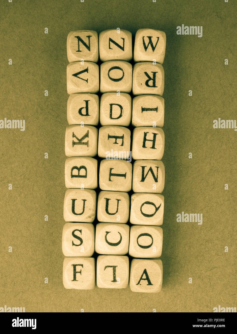 Letter cubes of Alphabet made of wood Stock Photo - Alamy