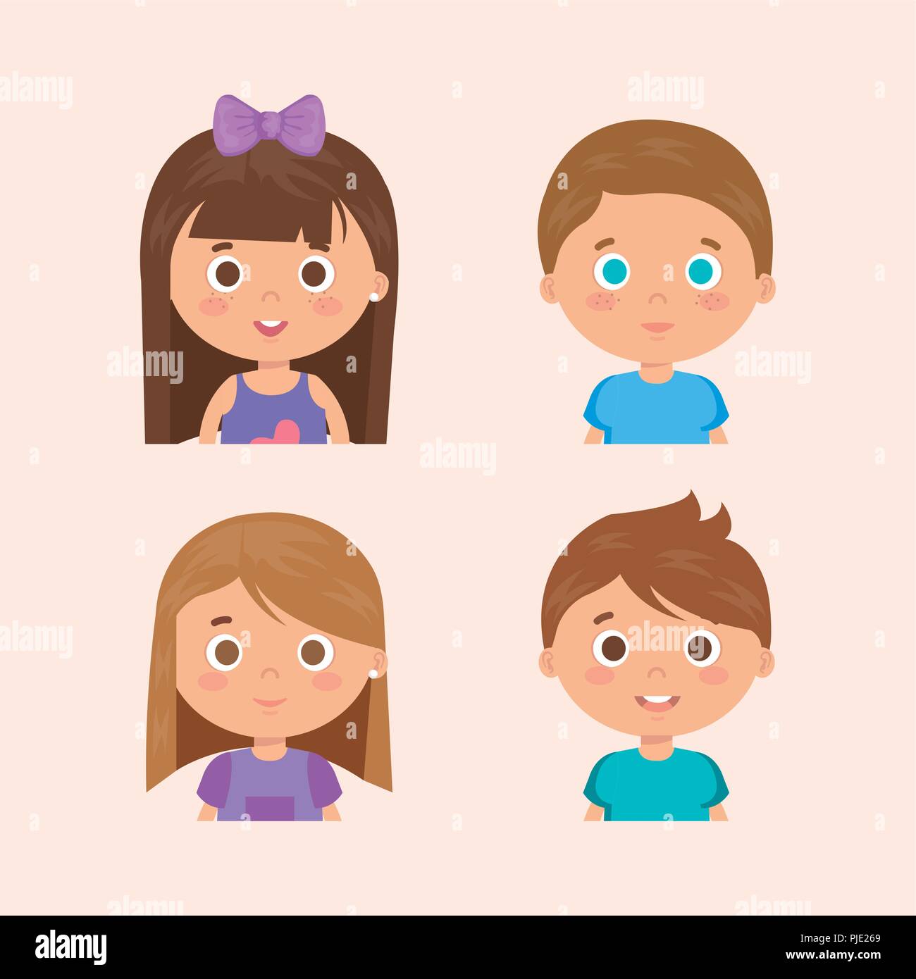 group of little kids characters Stock Vector Image & Art - Alamy