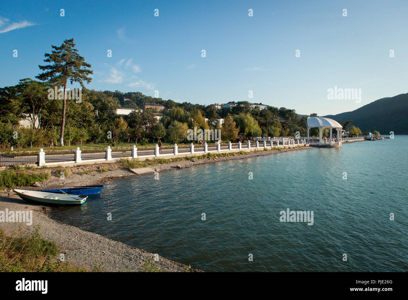 Abrau lake, Abrau Durso (Abrau Dyurso Stock Photo - Alamy