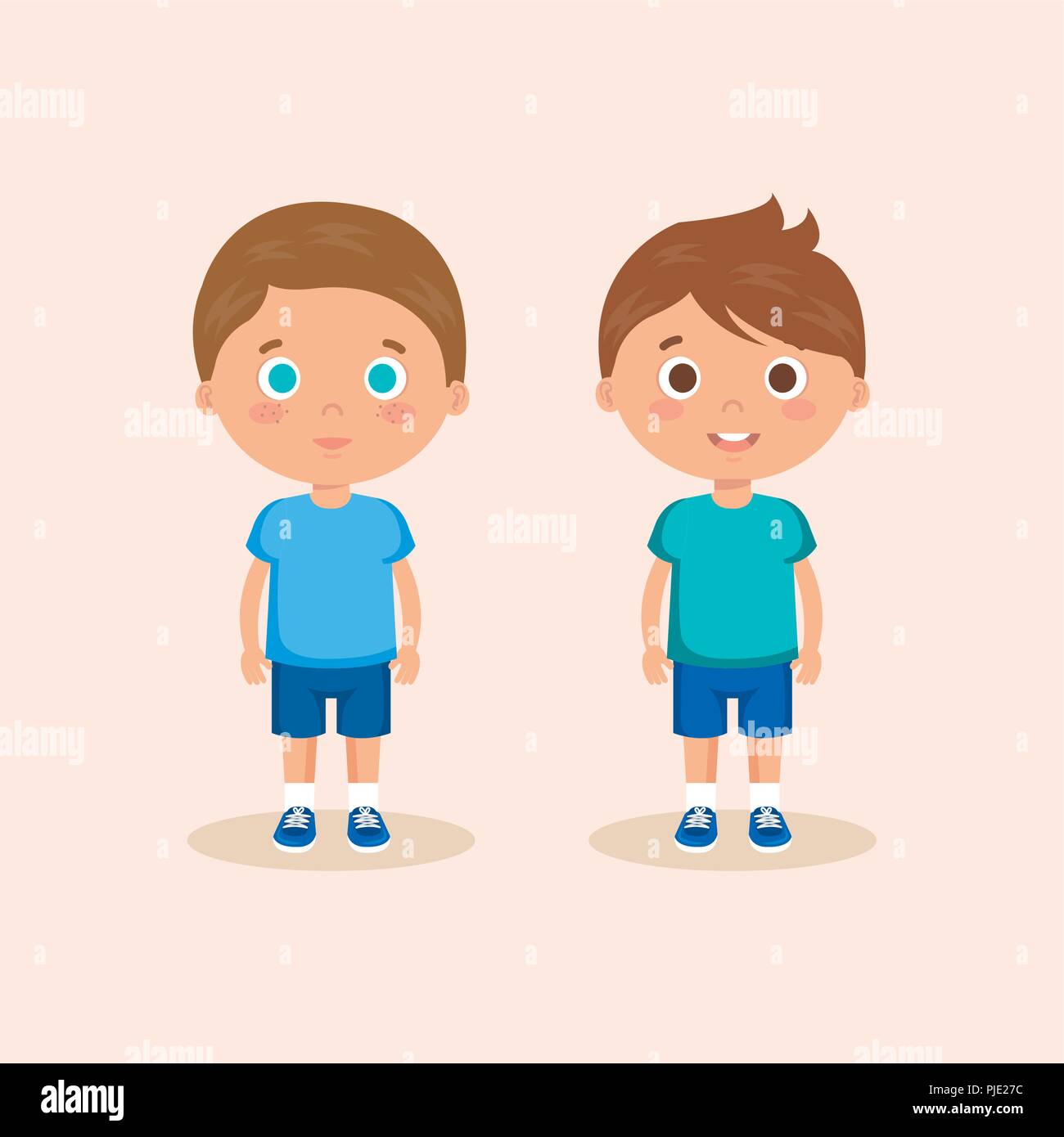 couple of little boys characters Stock Vector Image & Art - Alamy