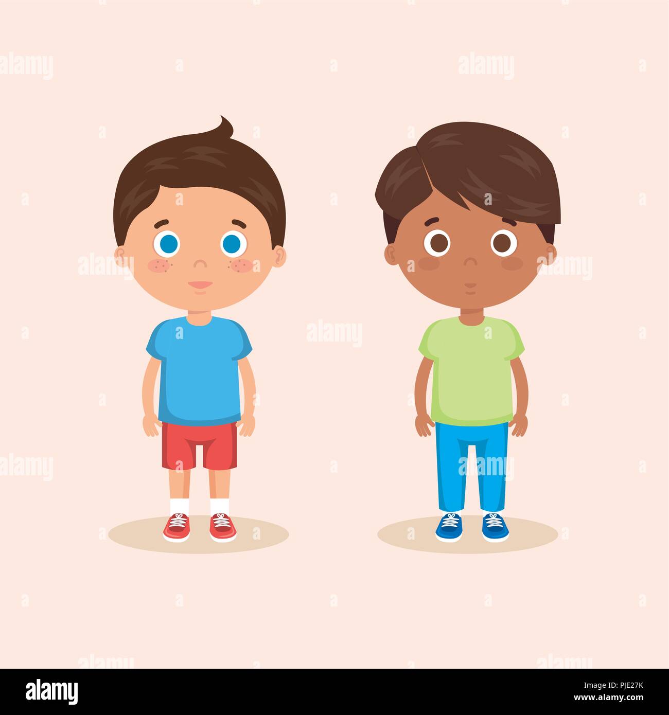 couple of little boys characters Stock Vector Image & Art - Alamy