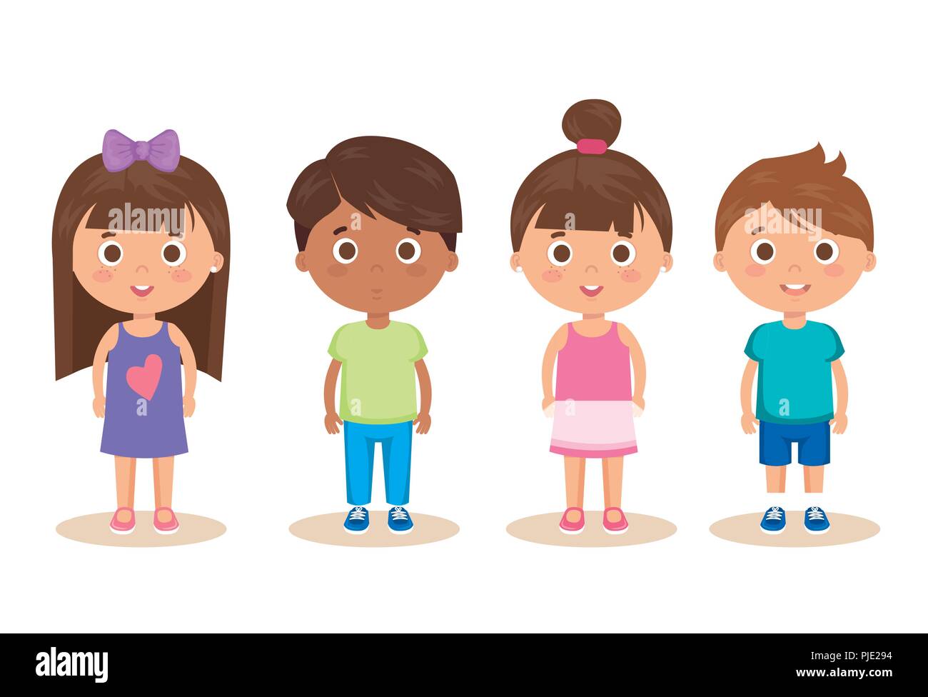 group of little kids characters Stock Vector Image & Art - Alamy