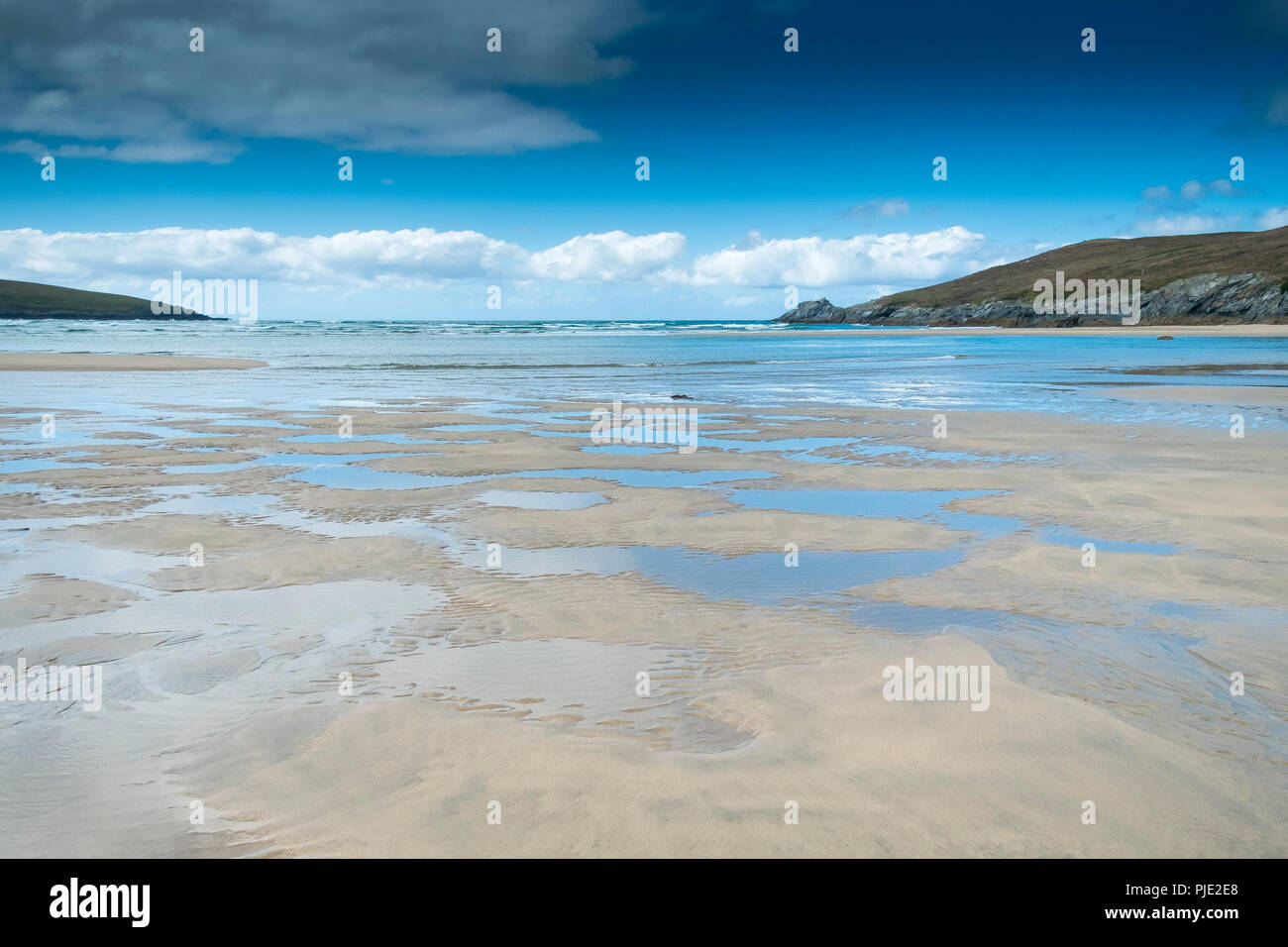 Crantock Beach in Newquay Cornwall Stock Photo - Alamy