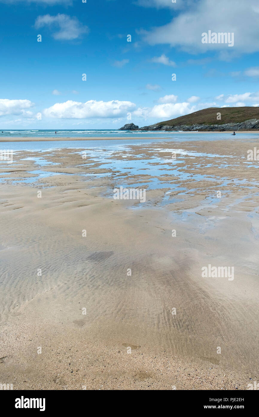 Crantock Beach in Newquay Cornwall Stock Photo - Alamy