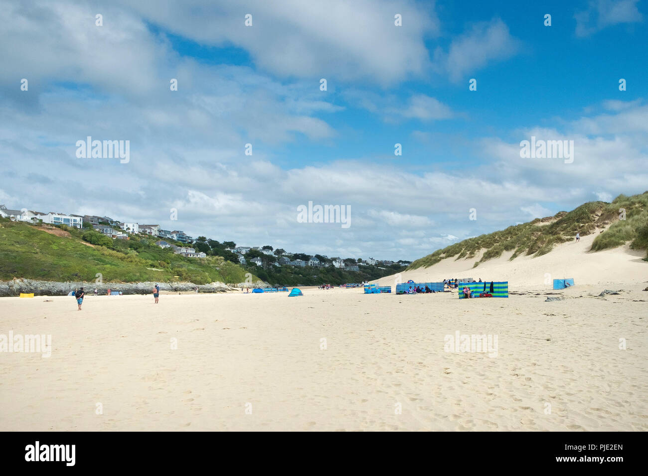 Crantock Beach in Newquay Cornwall Stock Photo - Alamy