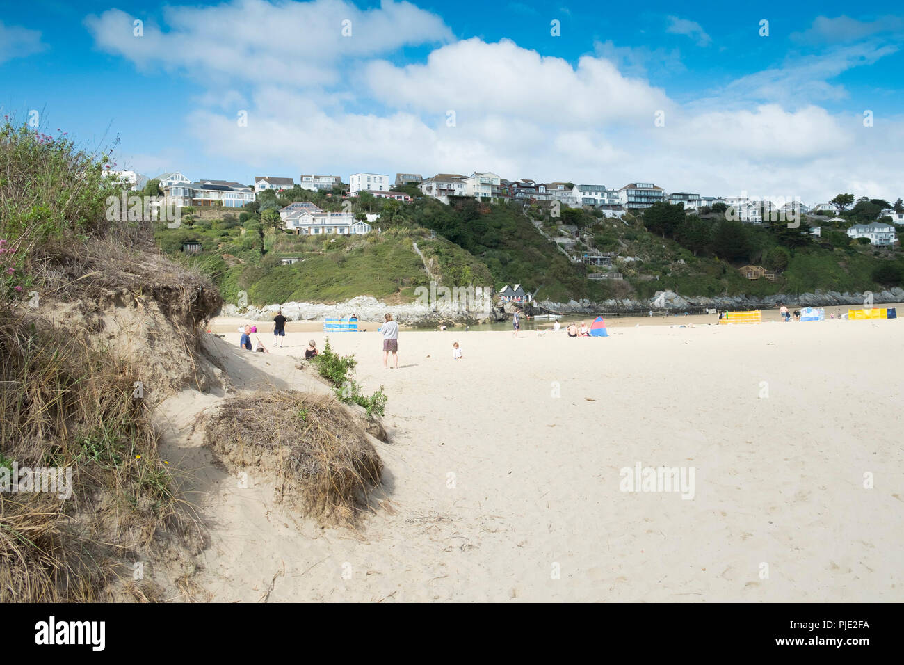Crantock Beach in Newquay Cornwall Stock Photo - Alamy