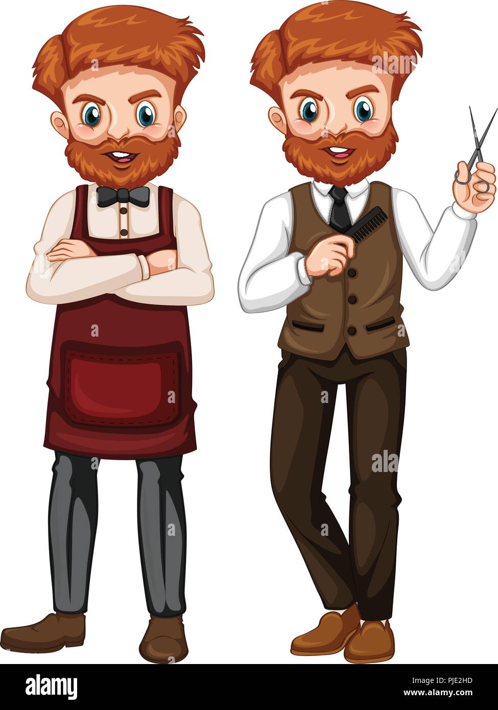 Barber boy cartoon illustration hi-res stock photography and images - Alamy