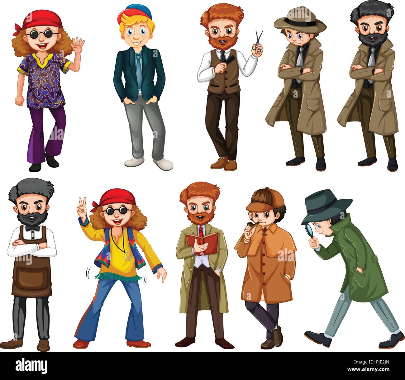 A set of male character illustration Stock Vector Image & Art - Alamy